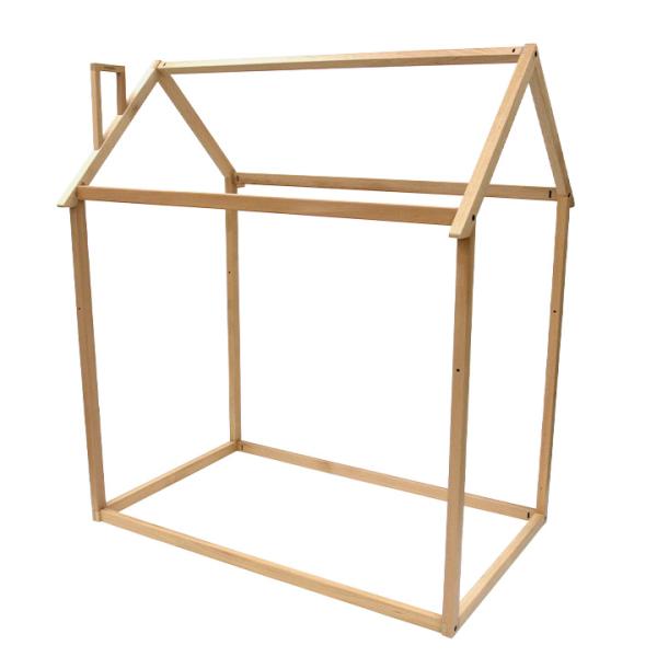 ※こちらの商品はお客様組み立てとなります。※ハウスのフレーム以外の小物、寝具、ベッド等は付属しておりません。■サイズ全体：W126 x D86.5 x H144cm■材質本体：ヨーロッパビーチ材■カラーナチュラル・ホワイト・シーグリーン・グ...