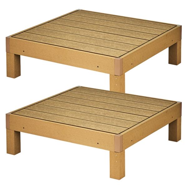 ※こちらはデッキ本体2個セットの商品ページです。※こちらの商品はお客様組み立てとなります。※組み立て方や若干の個体差によって、表記サイズと完成形のサイズに多少の誤差が生じる場合がございます。予めご了承ください。※傾斜やバランスの悪い場所への...