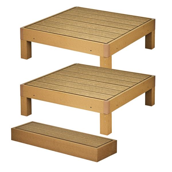 ※こちらはデッキ本体2個+ステップセットの商品ページです。※こちらの商品はお客様組み立てとなります。※組み立て方や若干の個体差によって、表記サイズと完成形のサイズに多少の誤差が生じる場合がございます。予めご了承ください。※傾斜やバランスの悪...