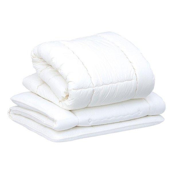 ※この商品は掛け布団・敷き布団の2点セットです。枕を使用していますが、枕は付属しておりません。■サイズ掛け布団：W150 x D210 x H5cm敷き布団：W97 x D207 x H8.5cm※サイズ許容範囲、+5% -3%■材質●掛け...