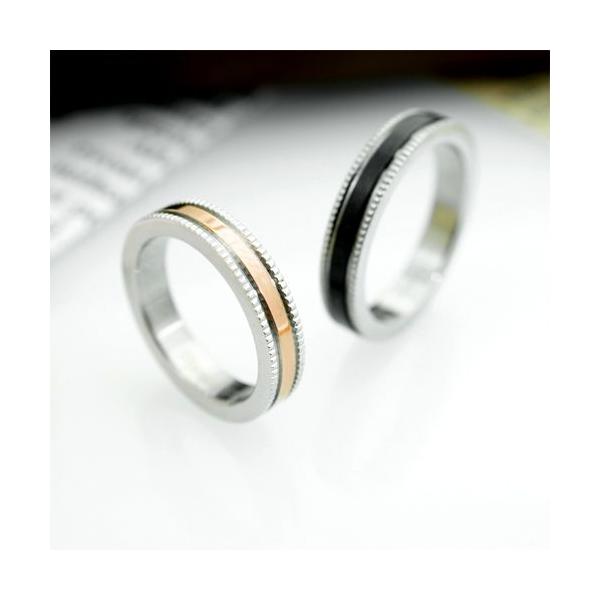 金属アレルギーでペアリングを諦めていたカップルへ・・・サージカルステンレスでアレルギーフリーのペアリングをお試しください  二人の愛をつなぐ特別なアイテムのペアリングメンズサイズはブラックリング。レディースサイズはピンクゴールドのリングで、...