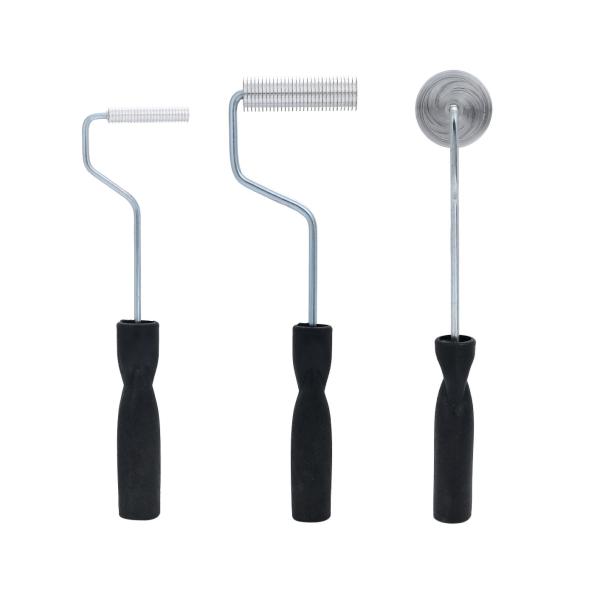 【発売日：2022年03月17日】気泡抜きローラー 脱泡ローラー 補修加工 FRP DIY 3点セットFRP 繊維強化プラスチック 加工や補修、気泡抜き などに使用する脱泡ローラーとなります。ストレートグレインローラー ２本 (直径10mm...