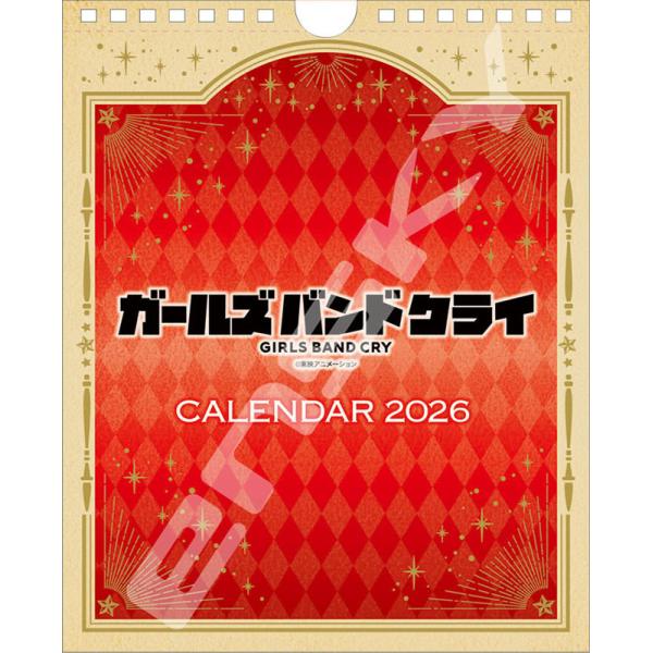 【発売日：2025年09月27日】■タイトル／ガールズバンドクライ 壁掛け卓上兼用カレンダー■品番／CL26-018■JAN／4970381218713■サイズ・仕様／210×170mm (壁掛け使用時) / ヒラ