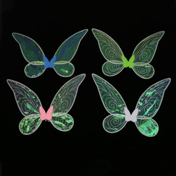 キラキラと輝く模様が美しい、妖精の羽です。背負うだけのかんたん装着で、あっという間に妖精みたいなれちゃいます?伸縮性のある肩ゴムがついており背負うタイプです。仮装にはもちろん、結婚式や発表会にもおすすめです。注目度も抜群です。お子様から大人...