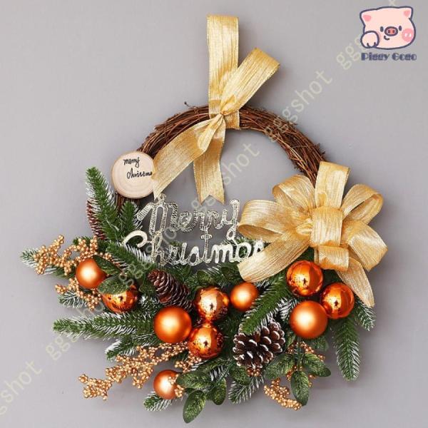 クリスマス リース クリスマス花輪 ナチュラルリース 玄関 造花 壁掛けフラワー ぶら下げ飾り ドアリース 飾り 庭園 結婚式 店舗 撮影 道具 クリスマス  飾り デコレーション リース 可愛いサイズ直径（外径）：約50cm  色/デザイ...