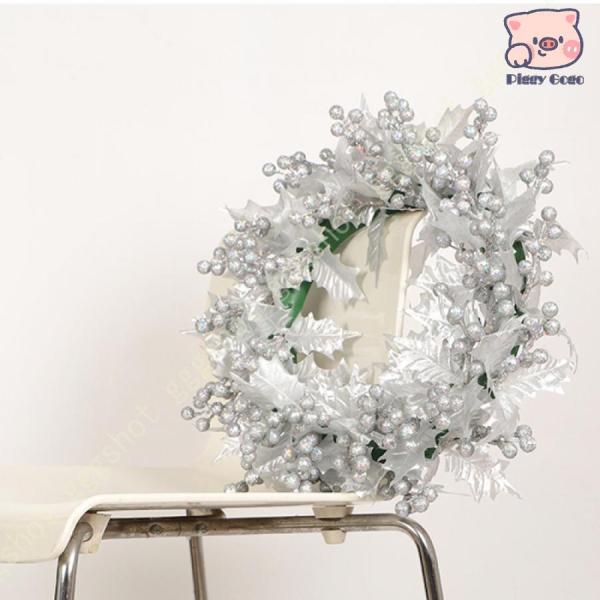 クリスマス リース クリスマス花輪 ナチュラルリース 玄関 造花 壁掛けフラワー ぶら下げ飾り ドアリース 飾り 庭園 結婚式 店舗 撮影 道具 クリスマス  飾り デコレーション リース 可愛い素材 PVCサイズ直径（外径）：約50cm梱...