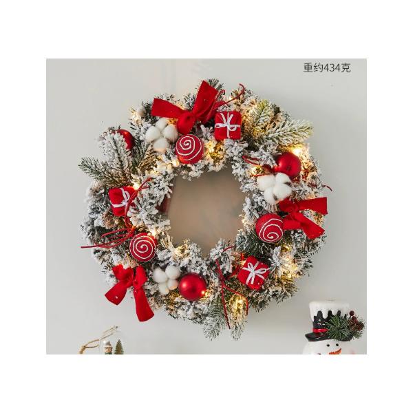 クリスマス リース クリスマス花輪 ナチュラルリース 玄関 造花 壁掛け ぶら下げ飾り ドアリース 飾り 庭園 結婚式 店舗 撮影 道具 クリスマス飾り デコレーション リース 素材 PVCサイズ直径（外径）：40cm色/デザイン:写真ご参...
