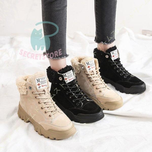 防滑、防水、防寒機能を備えたスノーブーツは、この秋と冬に最適です！【防寒?軽量】○スノーシューズの内部には高密度のボア生地を採用して、とても柔らかくて、足を優しく保温できます。履き心地とてもいいです。濡れても高い保温力のあるインサレーション...