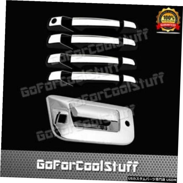 クロームメッキ Chevy2007-13の場合SilveradoChrome4DrハンドルW / O Pskh +テールゲートカバーW / Cmr穴 For Chevy 2007-13 Silverado Chrome 4Dr Handle...