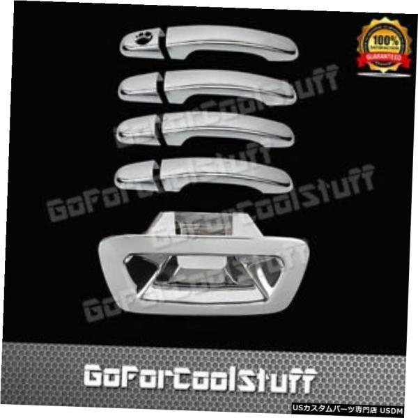 クロームメッキ  For Chevy 2014 Traverse Chrome 4 Door Handle W/O Pskh+ Tailgate Cover W/O Cmrh