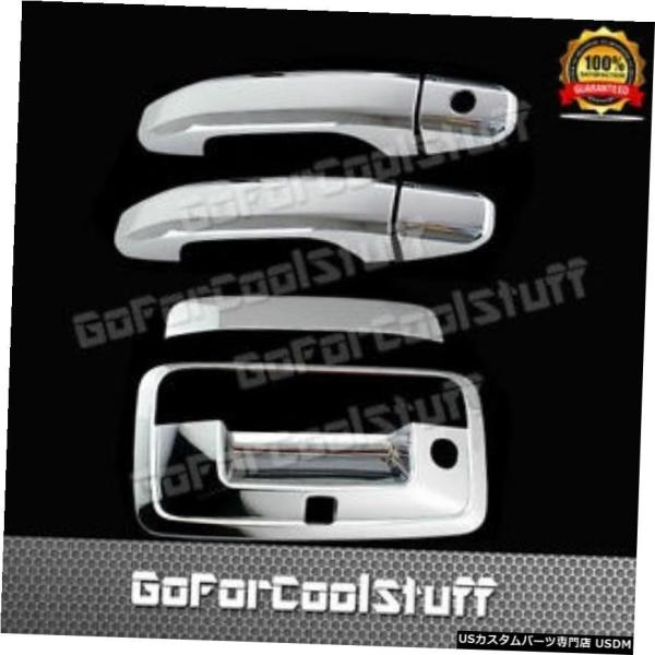 クロームメッキ  For Chevy 2014 Silverado Chrome 2Door Handle W/O Pskh+Trunk Tailgate Cover W/ Kh