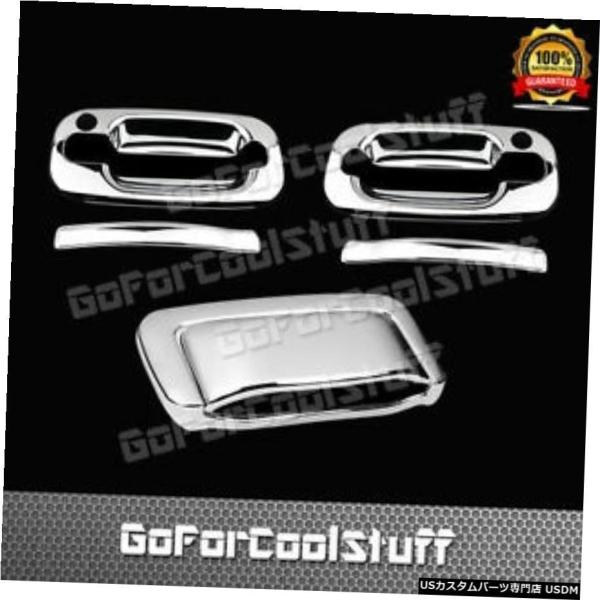 クロームメッキ  For Chevy 2000-2006 Tahoe Chrome 2Drs Handle W/Pskh+Tailgate Cover W/Out Keyhole