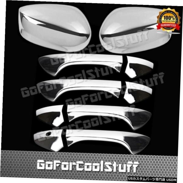 クロームメッキ  For Honda Accord 2008-2012 4Drs Handle W/O Pskh+Mirror 2Pc Chrome Covers