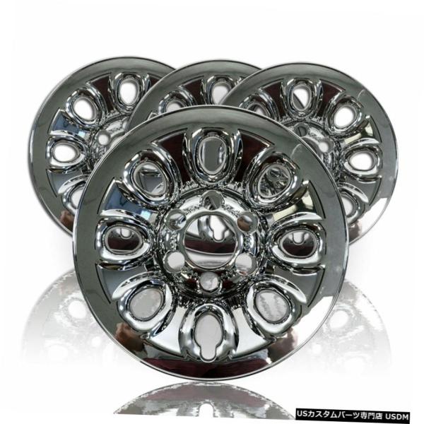 クロームメッキ  Set of 4 Chevy 1500 6 Lug 17" Chrome Wheel Skins Rim Simulators hubcaps Covers
