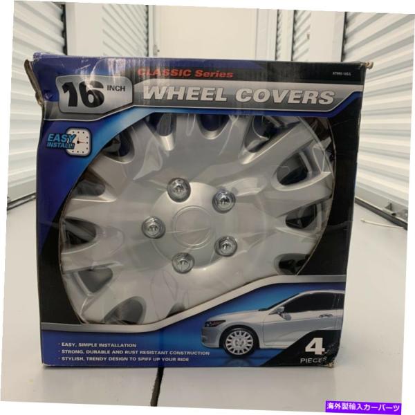Wheel Covers Set of 4 16” インチホイールカバー4を開く]バンドルメタリッククラシックシリーズKT995-16Sセット 16” Inch Wheel Covers Metalic Classic Series KT9...