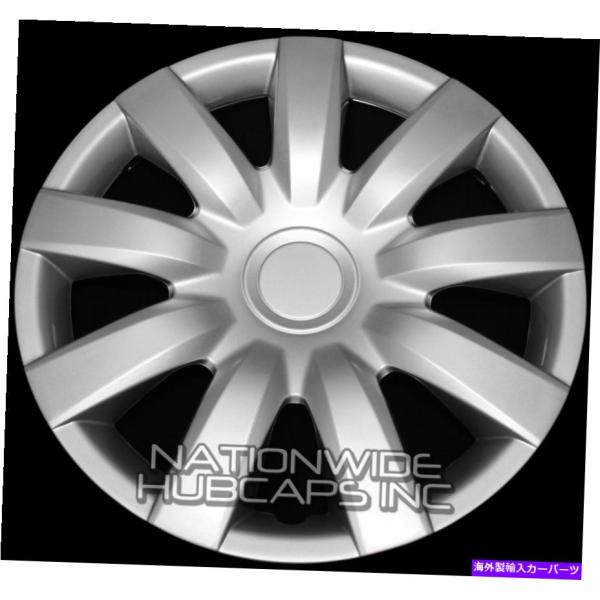Wheel Covers Set of 4 4 15" ハブのセットは、全ホイールリムキャップラグカバーハブ9スポークスロットNEWカバーキャップ SET OF 4 15" Hub Caps Full Wheel Covers Rim Ca...
