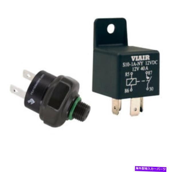 Train Horn HornBlastersエアーホーンコンプレッサー圧力スイッチキットのw / 12V 40Aリレー90?120 PSI HornBlasters Air Horn Compressor Pressure Switch ...