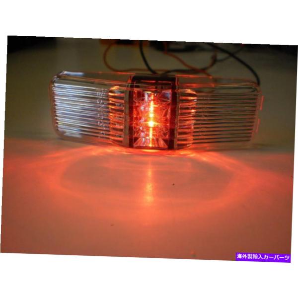 Side Marker Tecniqレッド/クリアLEDクリアランスサイドマーカーライトの1x4キャンピングカー/トレーラーUSA Tecniq Red/Clear LED Clearance Side Marker Light 1x4 C...