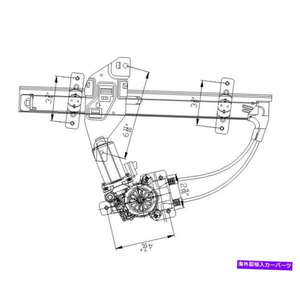 Power Window Regulator パワーウィンドウモーターとレギュレーターアセンブリリア左TYCは97から03グランプリに適合します Power Window Motor and Regulator Assembly Rear ...