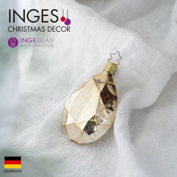 オーナメント ドイツINGE-GLASRMANUFAKTUR（インゲ・グラス）の 2019年トレンドラインDiamant [amber gold glanz] アンバーゴールド　ダイヤモンド ハンドメイドオーナメントオーナメント単品販売です...