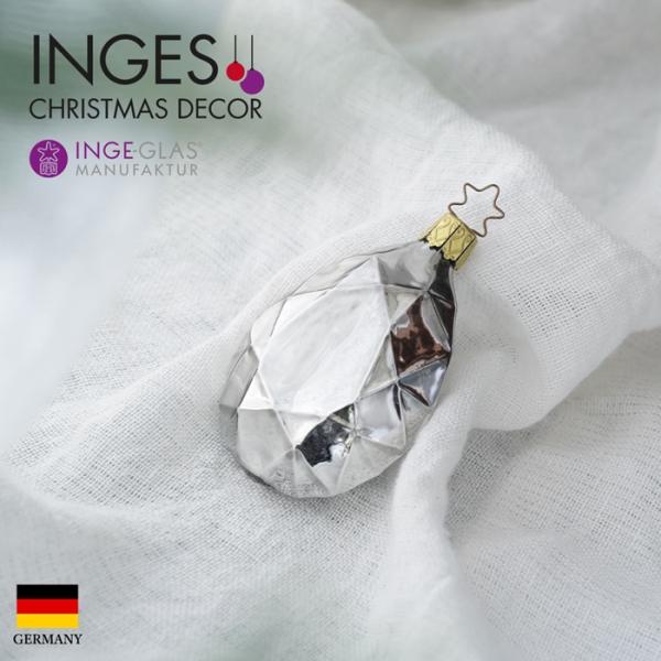 オーナメント ドイツINGE-GLASRMANUFAKTUR（インゲ・グラス）の 2019年トレンドラインDiamant [fels glanz] シャインシルバー　ダイヤモンド ハンドメイドオーナメントオーナメント単品販売です。ドイツIN...