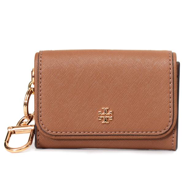 トリーバーチ カードケース TORY BURCH レザー エマーソン フラップ カード ID ポーチ キーフォブ 小銭入れ ムース 157146 TORY BURCH（トリーバーチ） カードケース レザー エマーソン フラップ