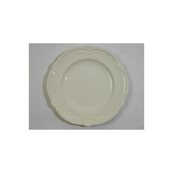 〜天使の羽のような模様が浮き彫りになったフレンチロココスタイルのシリーズ〜■新品■Gien Rocaille Blanc■直径：２２ｃｍ(実寸22.5cm)■デザート皿サイズ■素材：陶器■ブランド箱なしプレートの色は、以前製造されていたクリ...