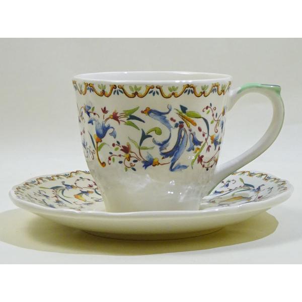 ■新品■Gien Toscana■コーヒー、ティー兼用カップ＆ソーサー■素材：陶器■カップ 　口径：８．３ｃｍ　高さ：７．５ｃｍ　容量：１７５ｃｃ■ソーサー：１４．７ｃｍ■ブランド箱無し※当店取扱いのジアン製品はファクトリーの検品が通った正...