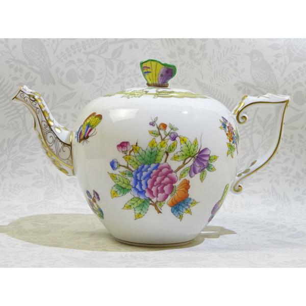 ■新品■HEREND(ハンガリー)　■商品番号：606-0-17/VBO■VBO(ヴィクトリアブーケ)■素材：陶磁器■全体幅：約２０．５ｃｍ　高さ：１３ｃｍ■ポット部分幅：約１３ｃｍ　容量：８００ｃｃ■ブランド箱無し※ペインターによりモチー...