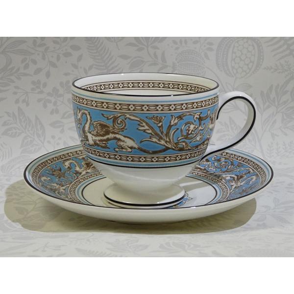 ■海外直輸入USED品■Wedgwood /  Florentine Turquoise■コーヒー、ティー兼用カップソーサー■カップ　口径：８．５ｃｍ　高さ：７ｃｍ　 容量：２００ｃｃ■ソーサー　１４．５ｃｍ■ブランド箱なし ※Wedgwo...