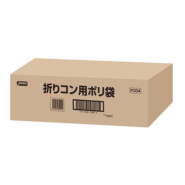 折りコン用ポリ袋　マチ付　折りコン・収納物の汚れ防止に。マチ付なので底が平らになり簡単にセットできます。製品番号：FC04色：半透明サイズ：横960(580+380)x縦750mm厚み：0.010mm入数：1000枚材質：HDPEITFコー...