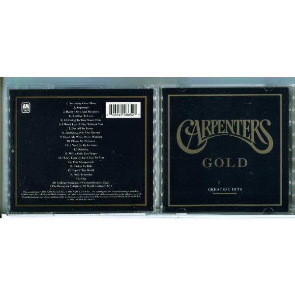 CARPENTERS GOLD GREATEST HITS カーペンターズ/CD 中古 セル版/e1137セル版です。レンタル落ちではありません。ディスクはクリーニング済みです。ケース交換済みです。ジャケットにスレキズや日焼けなどの傷みがあ...