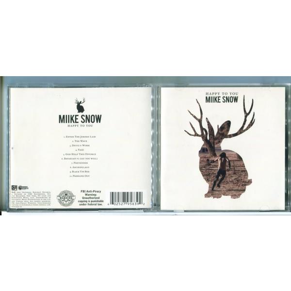 Happy to You Miike Snow/CD 中古 セル版/e1353セル版です。レンタル落ちではありません。ディスクはクリーニング済みです。ケースやジャケットにスレキズや日焼けなどの傷みがあります。付属品は画像に写っているもので全...