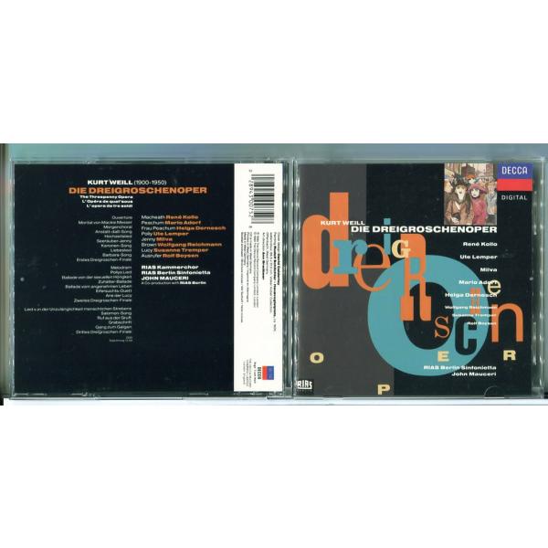 Weill: Die Dreigroschenoper/CD 中古 セル版/e2330セル版です。レンタル落ちではありません。ディスクはクリーニング済みです。ケース交換済みです。ジャケットにスレキズや日焼けなどの傷みがあります。付属品は画像...