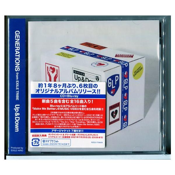 【新品】Up &amp; Down (通常盤 Type-A CD+ブルーレイ BD) GENERATIONS from EXILE TRIBE/n0705新品未開封です。店頭に並んでいたため若干の日焼けや梱包ビニールにスレがございます。ご了...