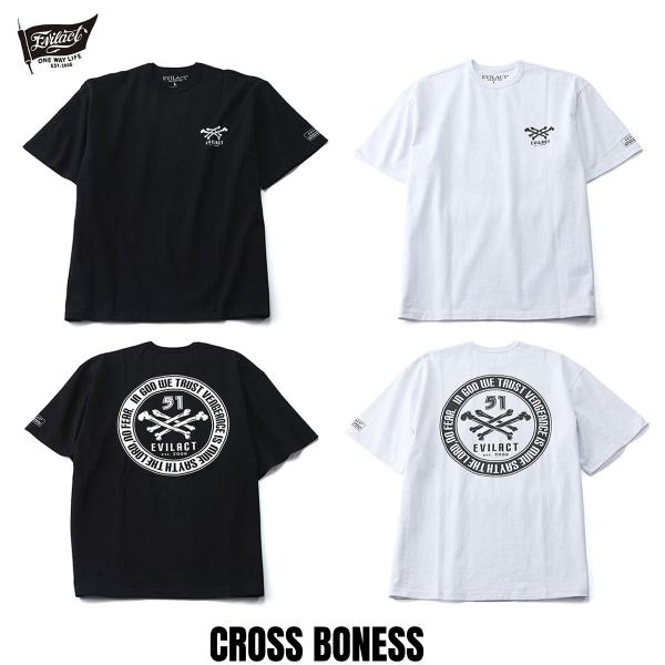 左胸とバックにCROSS BONE LOGOが入るショートスリーブTシャツ。【サイズスペック】※寸法に若干の誤差が生じる場合がございます。【Sサイズ】着丈68cm 肩幅48cm バスト56cm 袖丈22cm 袖口巾20cm【Mサイズ】着丈7...