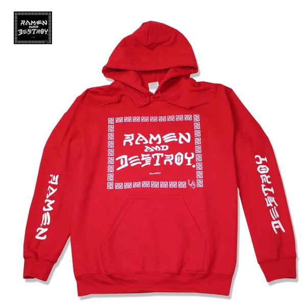 袖にもプリントが入ったHOODIEパーカーです。 【サイズスペック】Sサイズ:着丈63.5cm 身幅50.0cm 袖丈57.0cm　肩幅48.0cmMサイズ:着丈67.0cm 身幅55.5cm　袖丈57.0cm　肩幅55.5cmLサイズ:着...