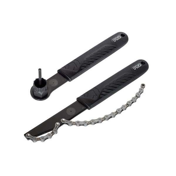 「プロ（PRO） カセットリムーバーセットスプロケット戻し工具（6/7/8/9/10/11S対応）+ロックリング締め付け工具セットブラック」▼8717009361811▼（商品説明）ブラック/小/PRSTLB032・パッケージ個数:1・カセ...