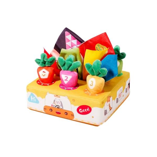 イエロー/-/-・Color:イエロー・2in1布製おもちゃにんじん抜きとティッシュ引き出し、2つの楽しい遊び方で子どもを夢中にさせます。子どもの好奇心をくすぐる仕掛けが満載で、飽きずに遊べます。・ ティッシュボックスおもちゃつかんだり、い...