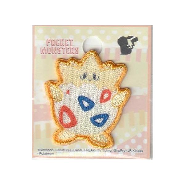 ポケモントゲピー/幅3.5×高さ4cm/POS016・Color:トゲピー・子供 たちが大好きな ポケットモンスター ポケモン の ワッペン  シ-ル タイプ で アイロン で簡単お手軽に付けられる 入園 入学 用の レッスンバッグ や、 ...