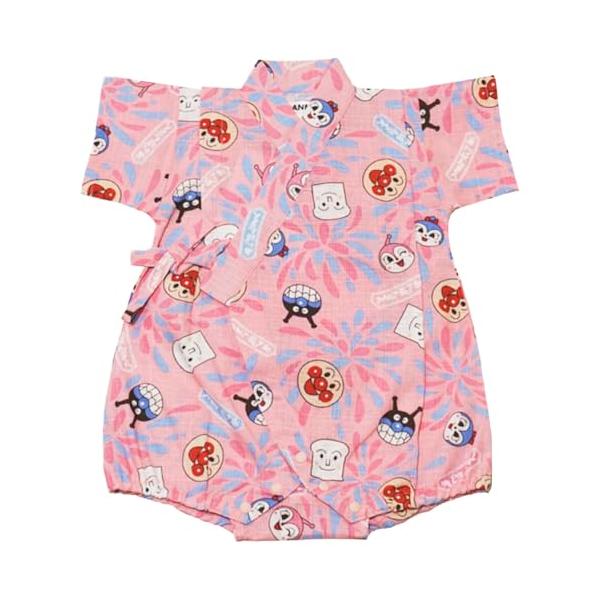 カジュアルピンク/70/sa9874-3・Size:70Color:ピンク・甚平　お祭り　夏祭り　和柄　夏　花火