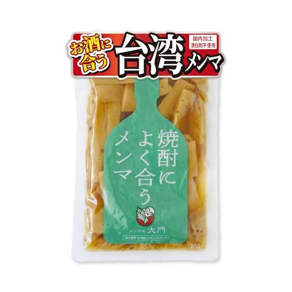 FlavorName:焼酎に合うメンマ・メンマ屋大門 おつまみ  によく合う メンマ 200g 味付け 極太 肉厚 完全発酵原料 漂白剤不使用 国内加工