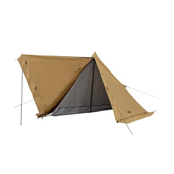 「DOD(ディーオーディー) ムシャテント 1人用 火の粉に強い TC 素材の ソロテント T1-819-TN サイズ(外寸):(約)W290×D」▼4589946148398▼（商品説明）1人用 TNタン/サイズ(外寸):(約)W290×...