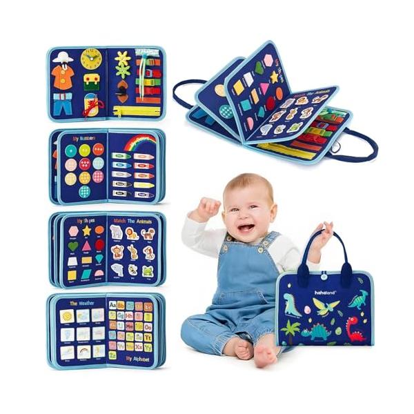 ブルー/-/-・Color:ブルー・幼児用ビジーボードこの幼児用アクティビティボードには、生活スキル、アルファベット、数字、形、色、動物、天気の学習ボードが含まれており、すべての幼児が楽しく学ぶことができます。積極的で自立した遊びを促進し、...