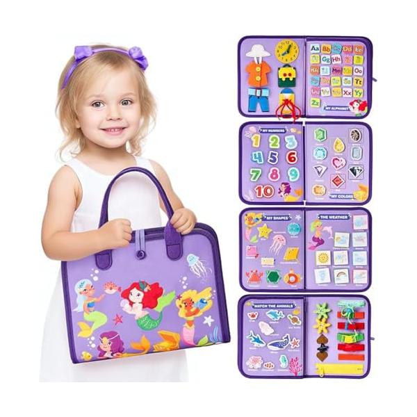 モンテッソーリ教育子供たちが自発的に取り組むことができる玩具です。 バックル外し、お着替えの練習や靴ひも結びなど日常生活の練習を実践また様々な動作を通し、指先の鍛錬をすることは脳の活性化にもつながります。・子供に優しいデザイン安全な柔らかい...