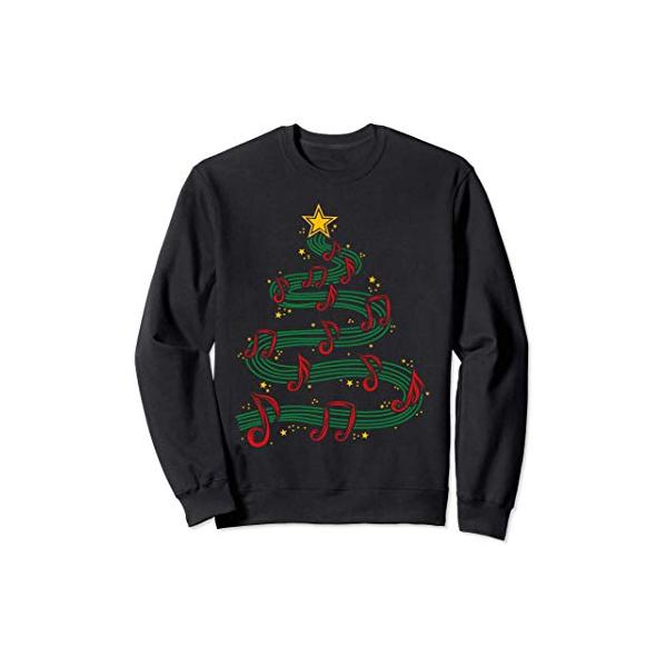 ブラック/S/-・この12月はメリークリスマスの歌でクリスマスツリーを飾りましょう。伝統的な松の木よりも良いかもしれないユニークなクリスマスの休日の装飾のお祭りの季節の挨拶を特徴としています。ミュージシャン、キャロラー、教会の聖歌隊のシンガ...