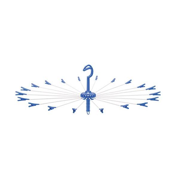 simpleブルー/直径86×29cm/88075・Color:ブルーPatternName:ワイヤーパラソルハンガー・パッケージ個数:1・サイズ:幅49×奥行10×高さ10cm・重量:0.68kg・材質:本体/ポリプロピレン、ワイヤー/P...