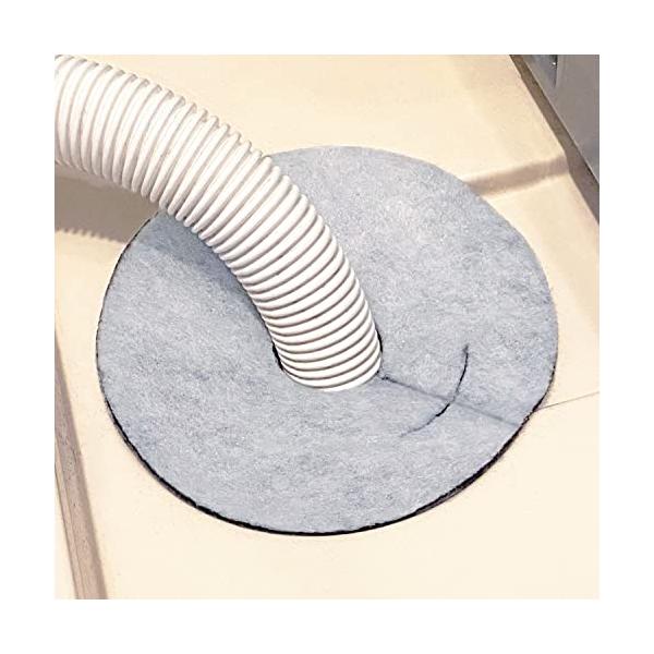 「アストロ 洗濯機排水口カバー 2枚組 活性炭のチカラで排水口のニオイを消臭しながら、ホコリや髪の毛などの汚れを防ぐ 活性炭 消臭 防臭 洗濯機」▼4936602610636▼（商品説明）C_排水口カバー グレー系 2枚組 活性炭 消臭グレ...