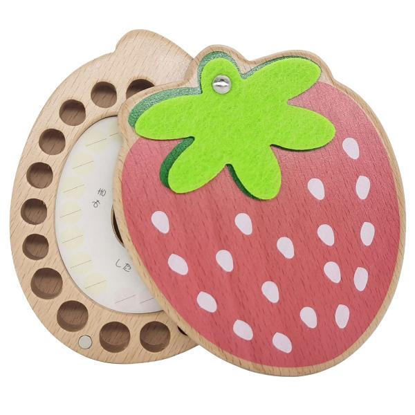 「BOOFLYII 乳歯ケース 人気 乳歯 ケース 女の子 乳歯入れケース いちごの形 にゅうしけーす 誕生日祝い 子供 プレゼント メモリアルボ」▼768076267535▼（商品説明）Design・マルチカラー  ・【良質ブナ材】 重く...