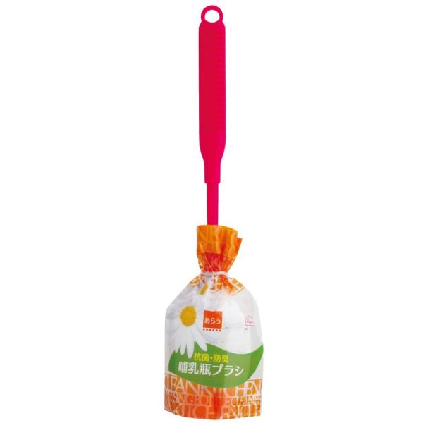 ※製品の色は3色ありますが、色の指定はお受けいたしておりません。「抗菌防臭の哺乳瓶ブラシ」は、抗菌防臭加工を施した哺乳瓶を洗うのに最適なブラシです。ブラシの先端にスポンジが付いた形状です。フックなどに吊り下げられる穴が付いていて便利。材質柄...